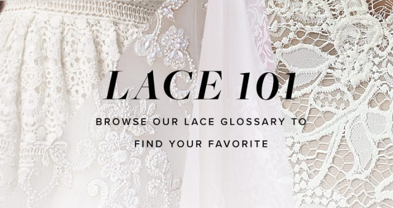 Seven Types of Lace to Know While Shopping for a Wedding Gown ...